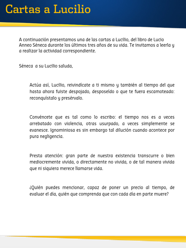 Cartas A Lucilio | PDF
