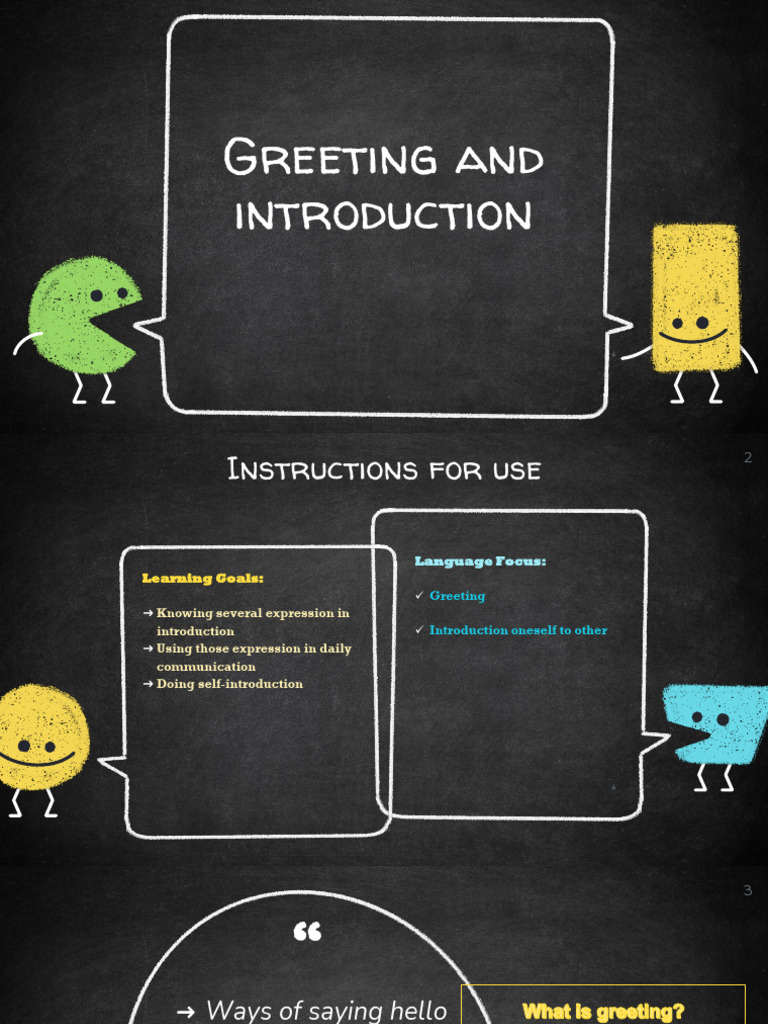 Greeting and Introduction | PDF