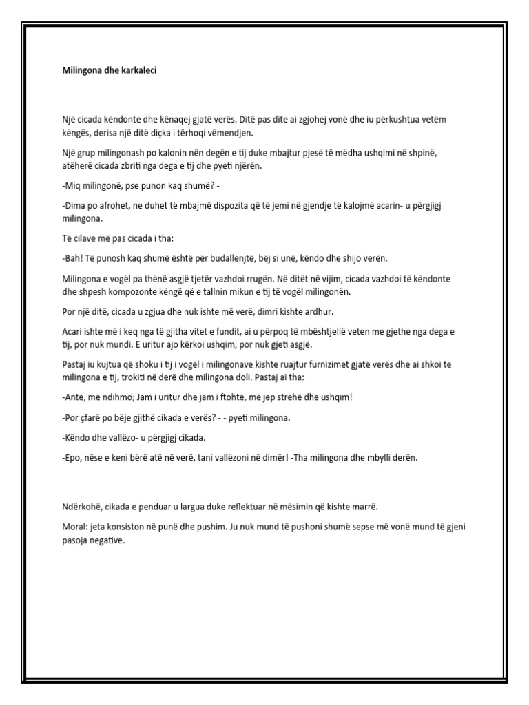 26 Fabula Te Ndryshme | PDF