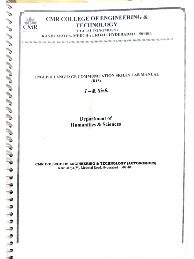 Elcs Lab Manual With Record r18 | PDF | Syllable | Stress (Linguistics) Elcs Lab Manual With Record r18 | PDF | Syllable | Stress (Linguistics)