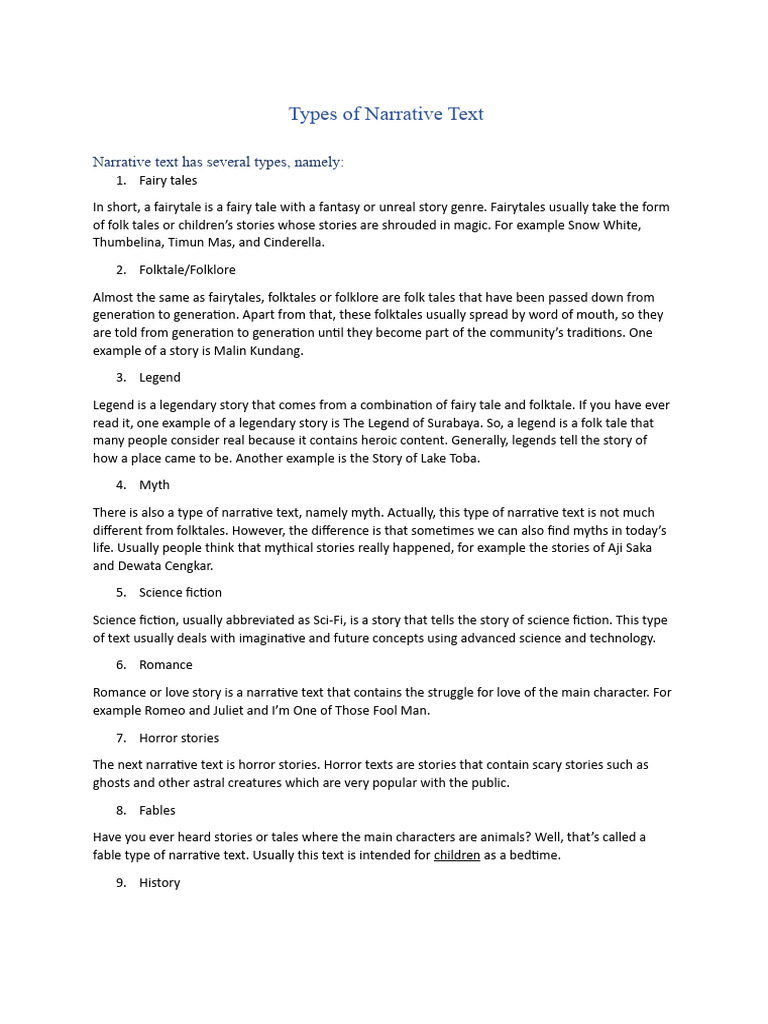 Narrative Teks | PDF | Fairy Tales | Legends