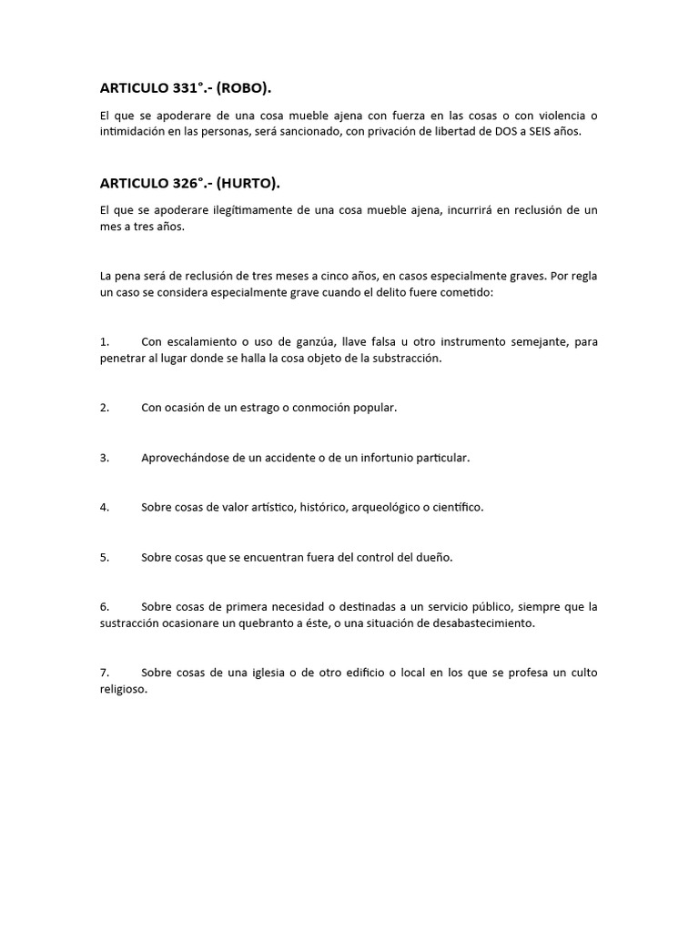Articulo 331 | PDF