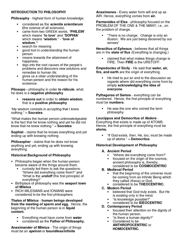 Introduction to Philosophy Overview | PDF