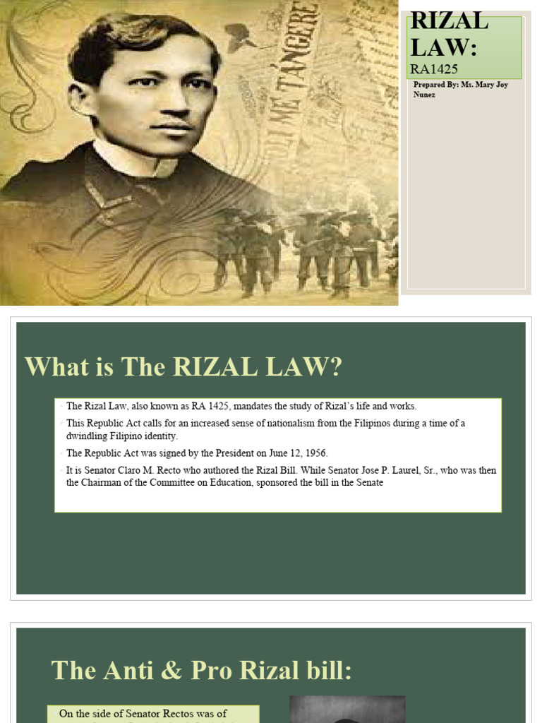 RIzal Law RA1425 | Download Free PDF | Philippines