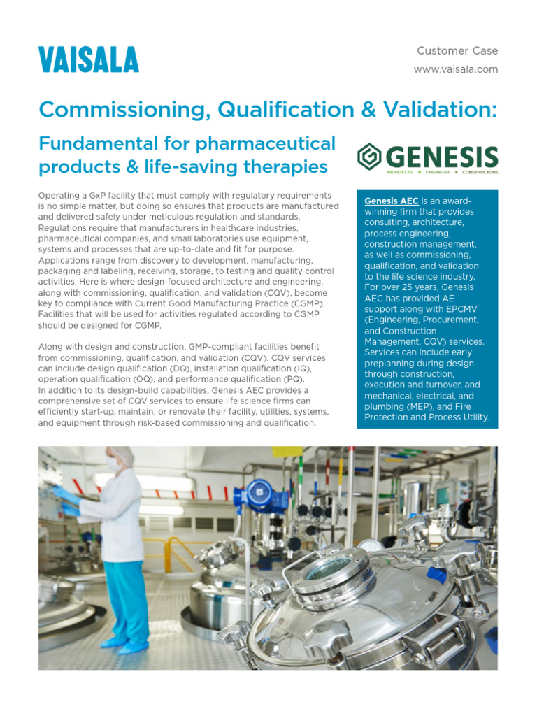 CQV Services for Life Sciences Compliance | PDF | Verification And Validation | Regulatory ...