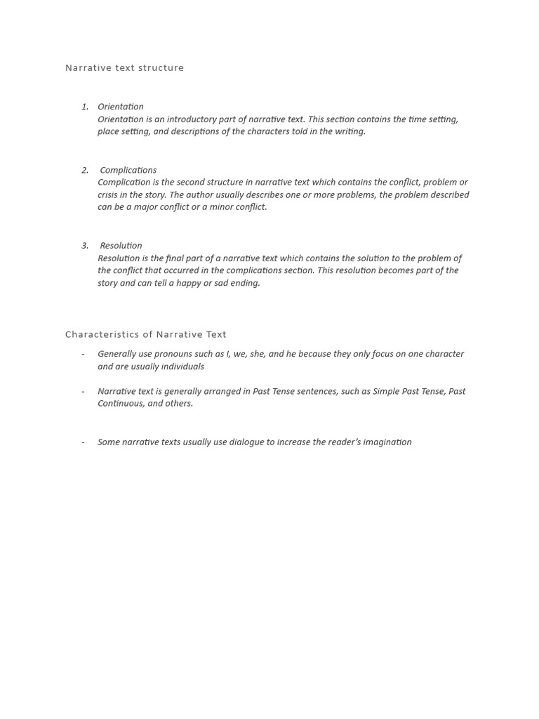 Struktur Narrative Teks | PDF