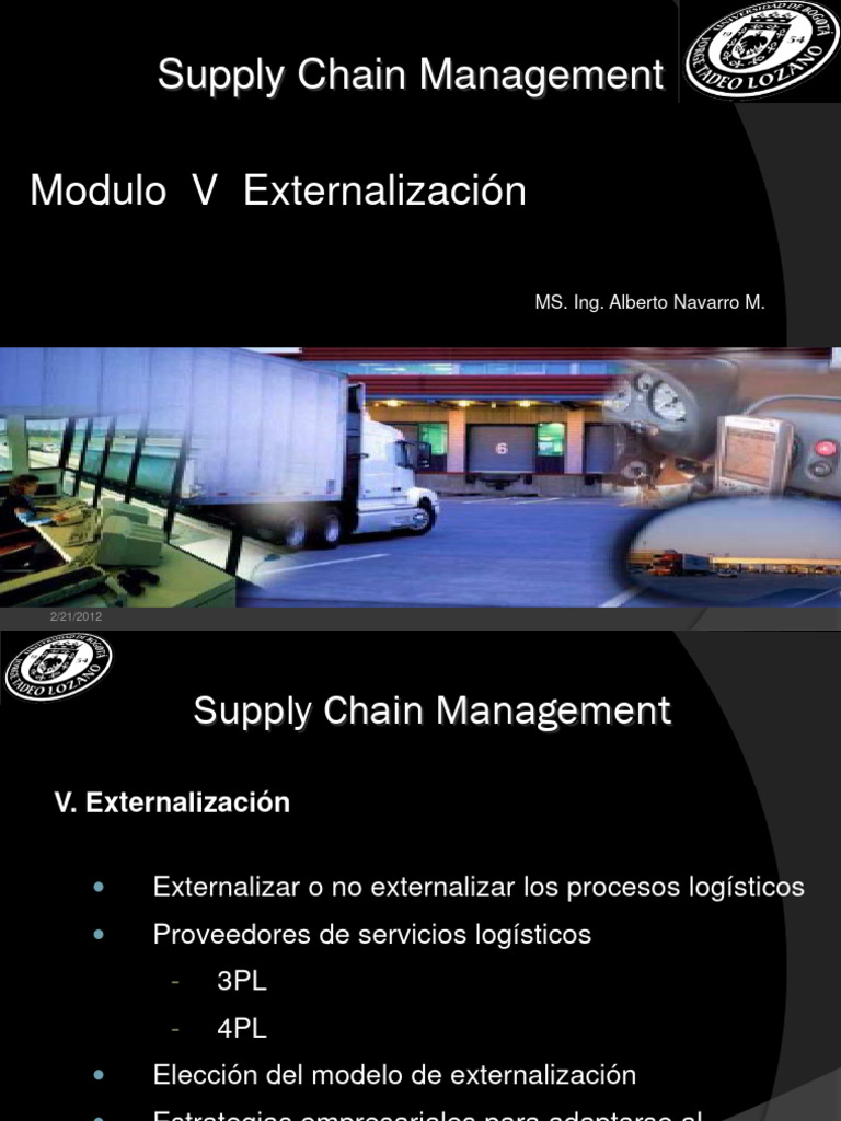 Modulo V Externalizacion | Descargar gratis PDF | Outsourcing | Logística