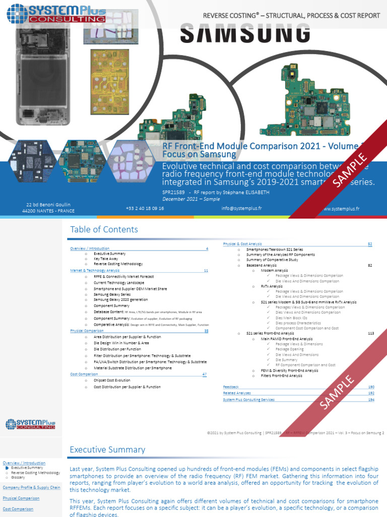 SPR21589 - RF Front End Module Comparison 2021 - Vol 3 - Focus On ...