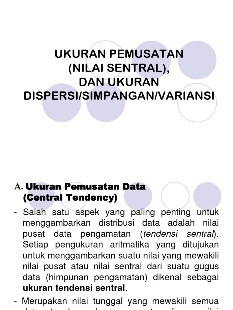Pert - 4 - Ukuran Pusat Simpangan Baruu | PDF