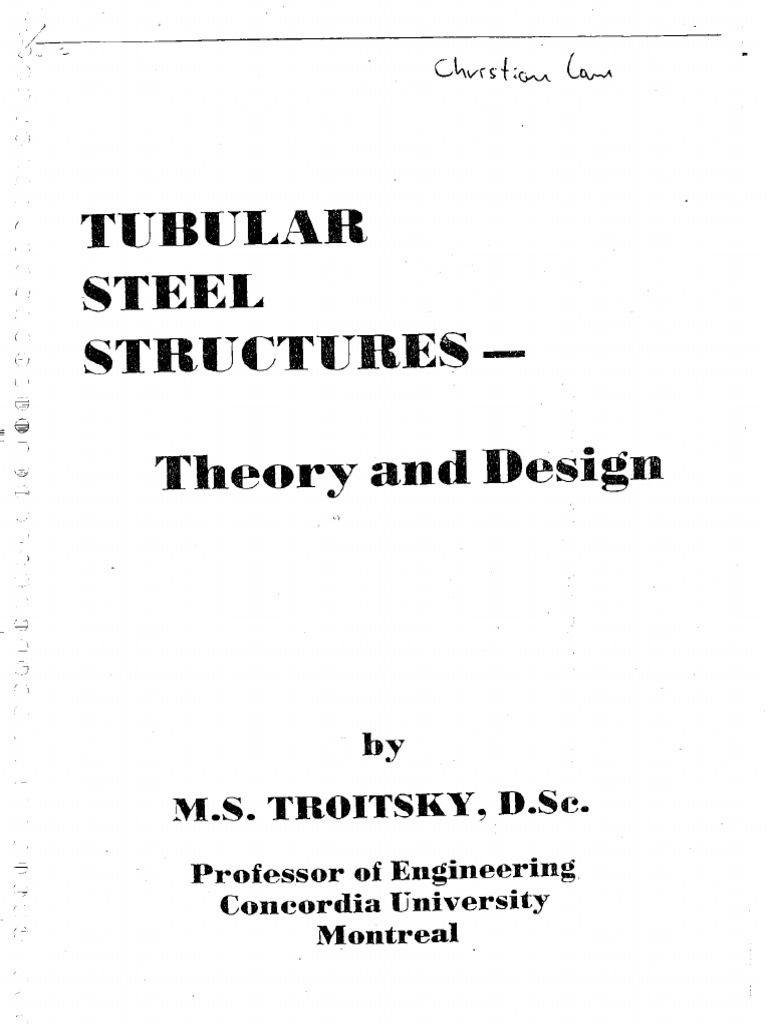 Tubular Steel Structures - Theory and Design | PDF