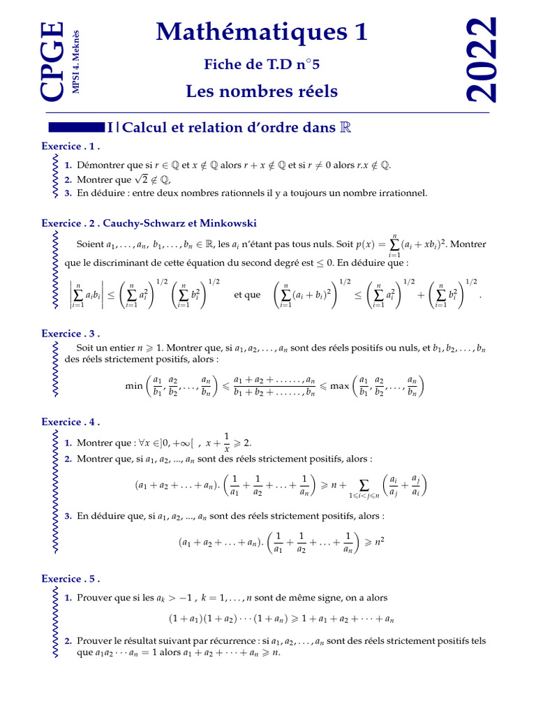 TD Nombres Reels | PDF