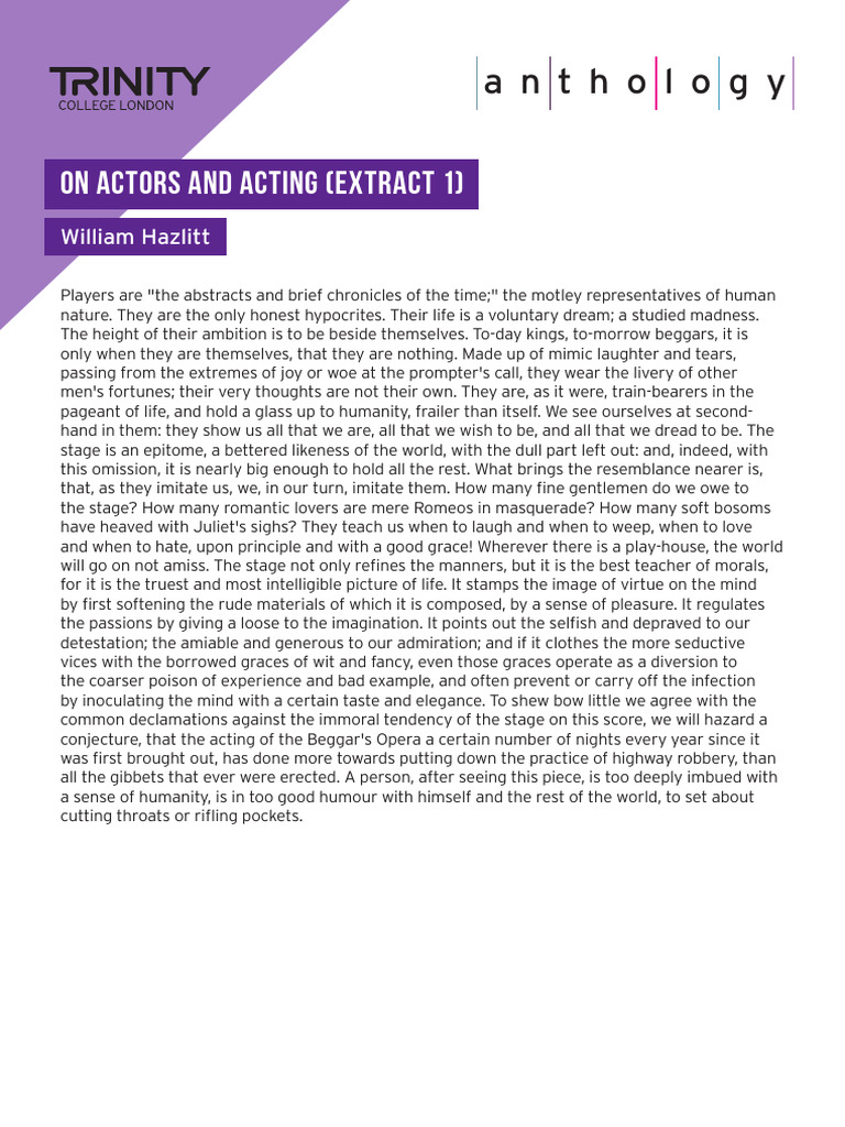 AdPro On Actors and Acting 1 | PDF