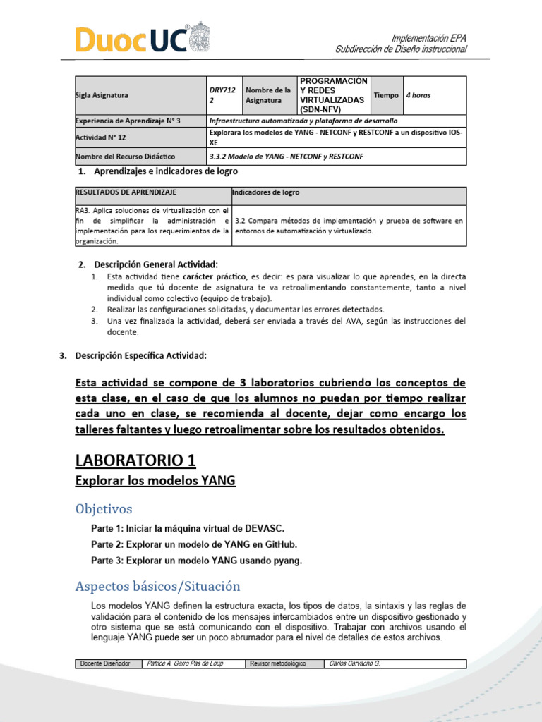 Laboratorio de Modelos YANG y Pyang | PDF | Cubierta segura | Protocolos de comunicaciones