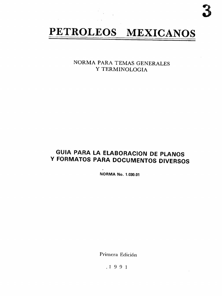 1.030.01 (1991) Guía para Elaborac. Planos y Formatos para D | PDF