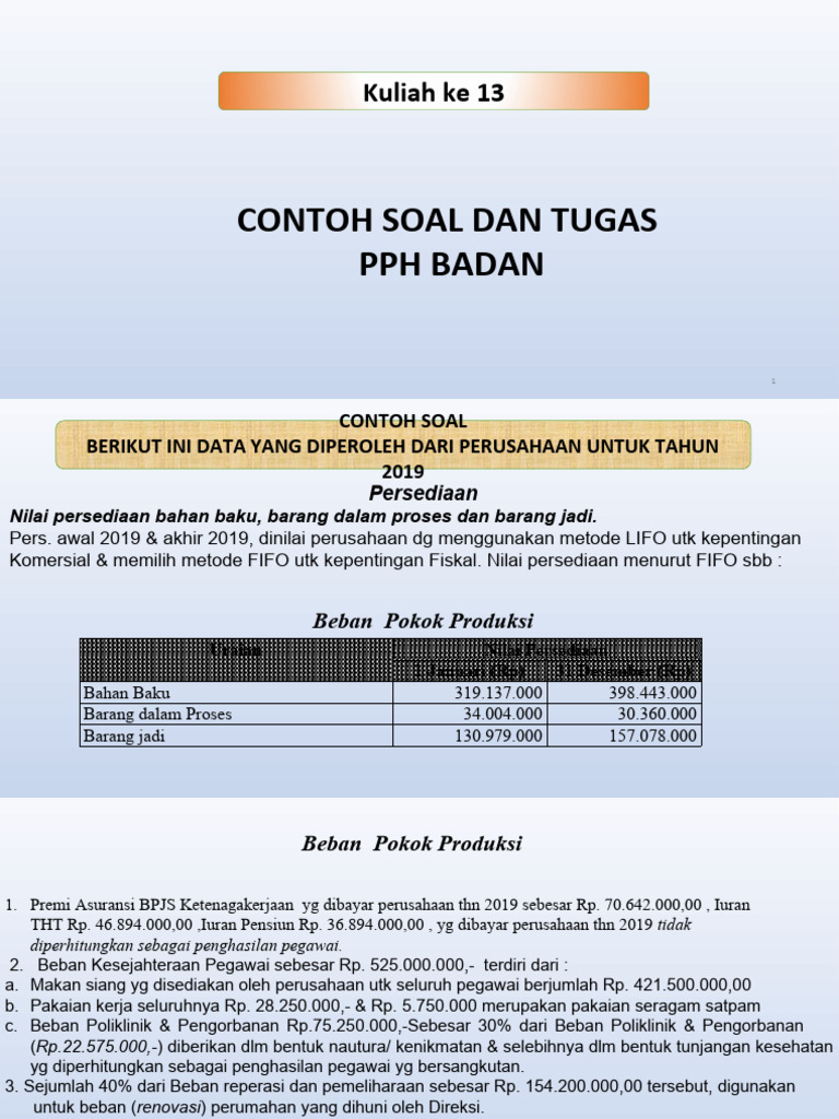 Kul.13 Perpajakan PPH Badan | PDF