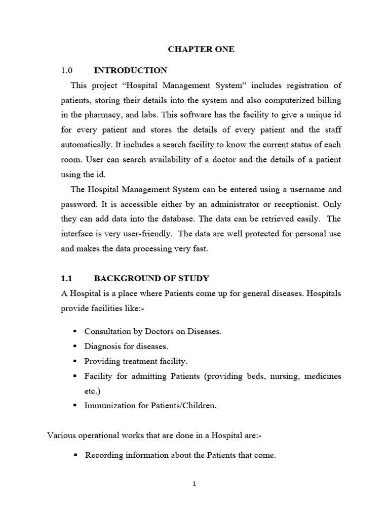 Hospital Management System Overview | PDF | Electronic Health Record ...