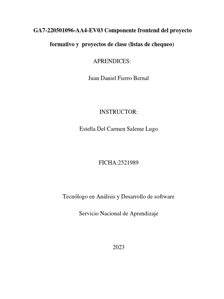 GA7-220501096-AA4-EV03 Componente Frontend Del Proyecto Formativo y ...