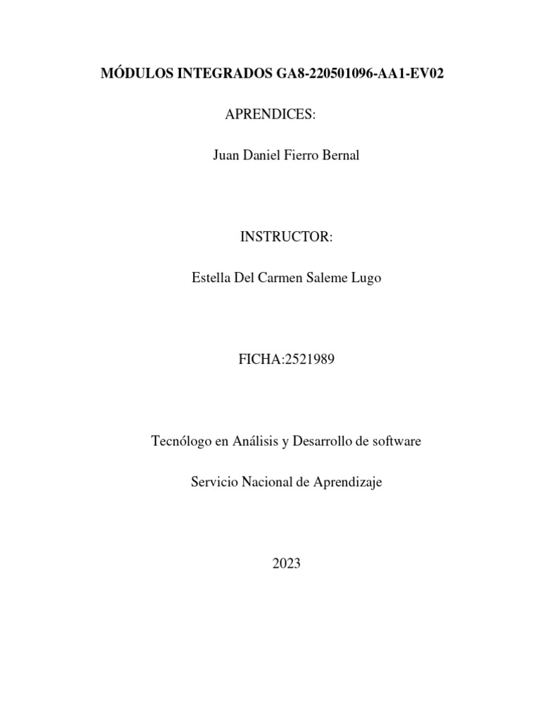 Modulos Integrados | PDF
