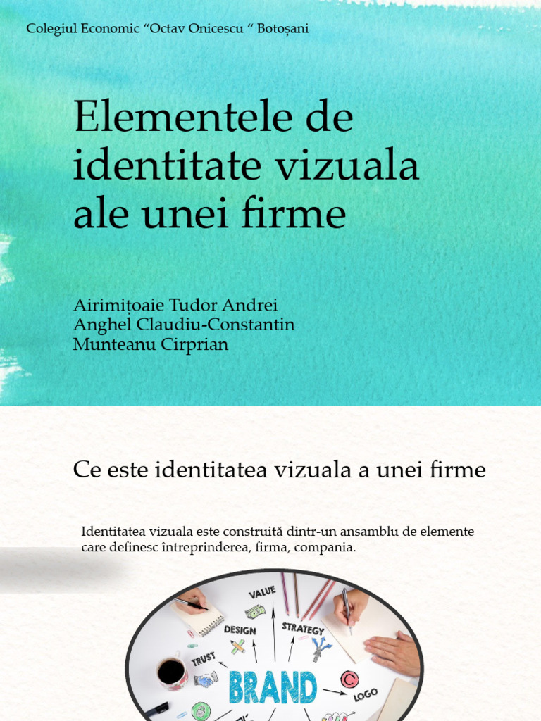 Elementele de identitate vizuala ale unei firme | PDF