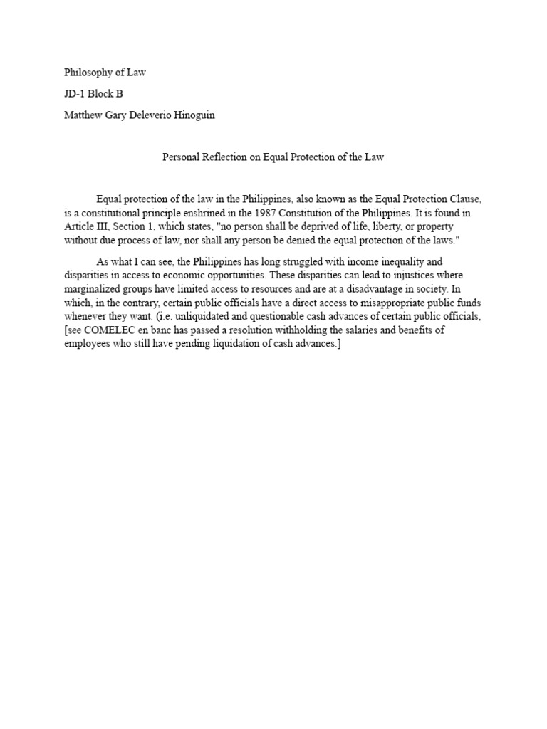 Philosophy of Law Assignment | PDF | Social Science