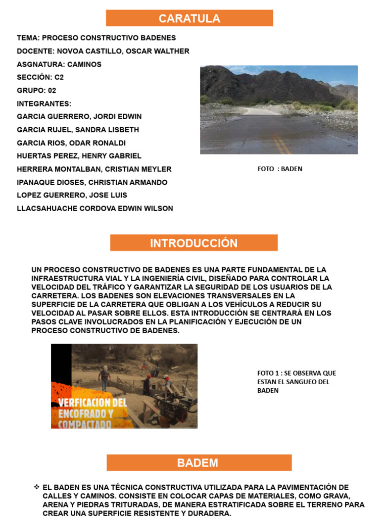 G-2-Proceso Constructivo de Un Baden | Descargar gratis PDF | La ...