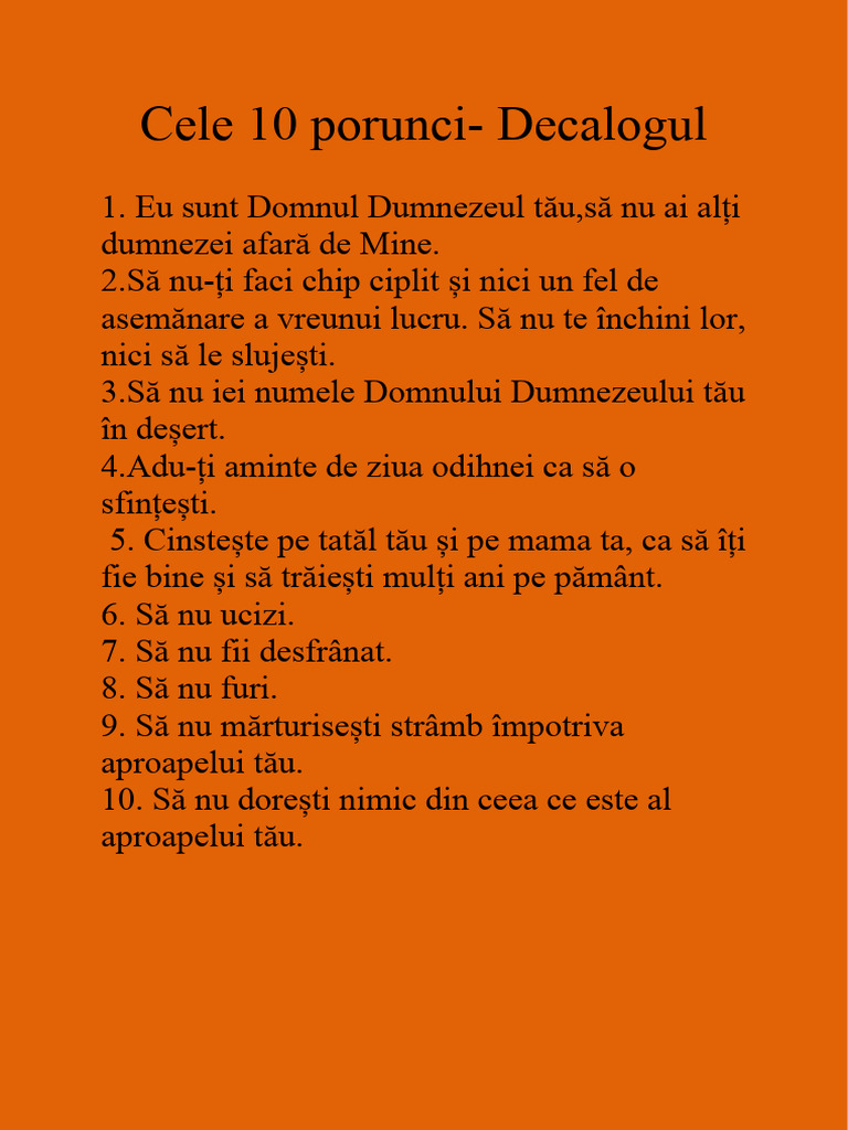 Cele 10 Porunci | PDF