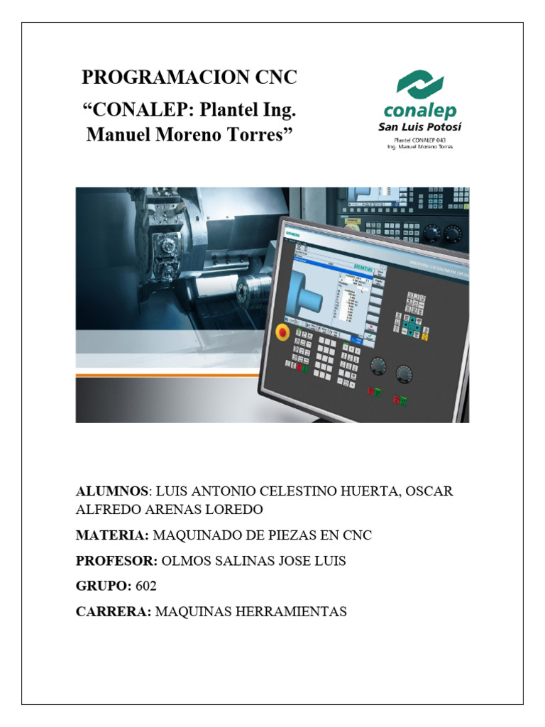 CNC Trabajo Final | Descargar gratis PDF | Control numerico | Sector secundario de la economía