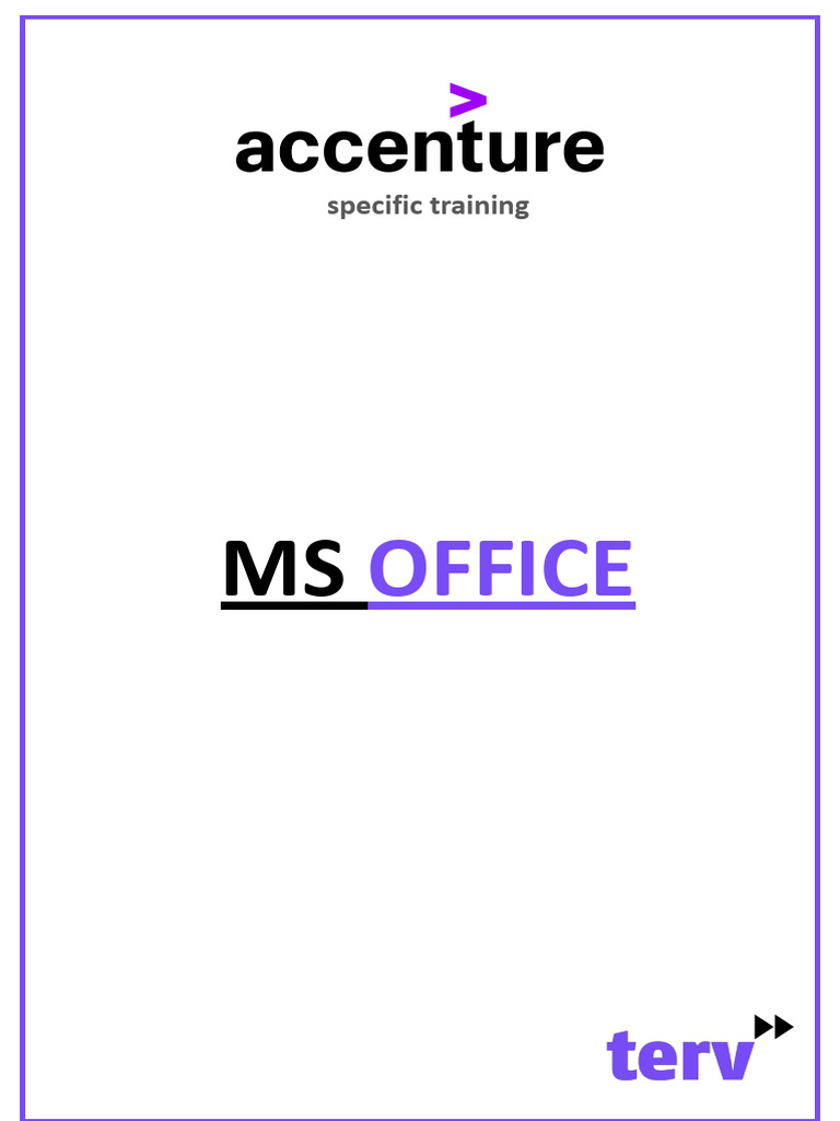 Ms-Office Accenture Terv | PDF | Microsoft Excel | Microsoft Word