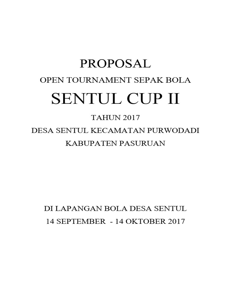 PROPOSAL Tournament | PDF
