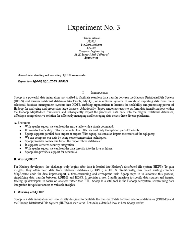 SQOOP | PDF