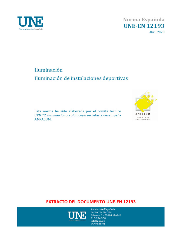 (Ex) Une-En 12193 2020 | PDF | Encendiendo | Espectro electromagnético