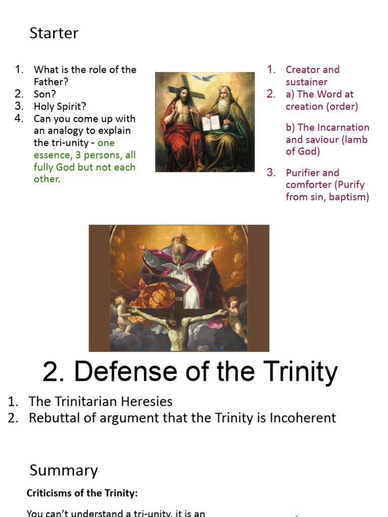 Defense of The Trinity | PDF | Trinity | God
