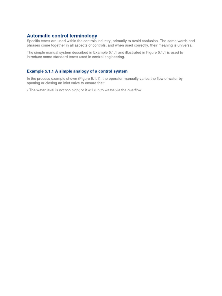 Control Engineering Terminology Guide | PDF
