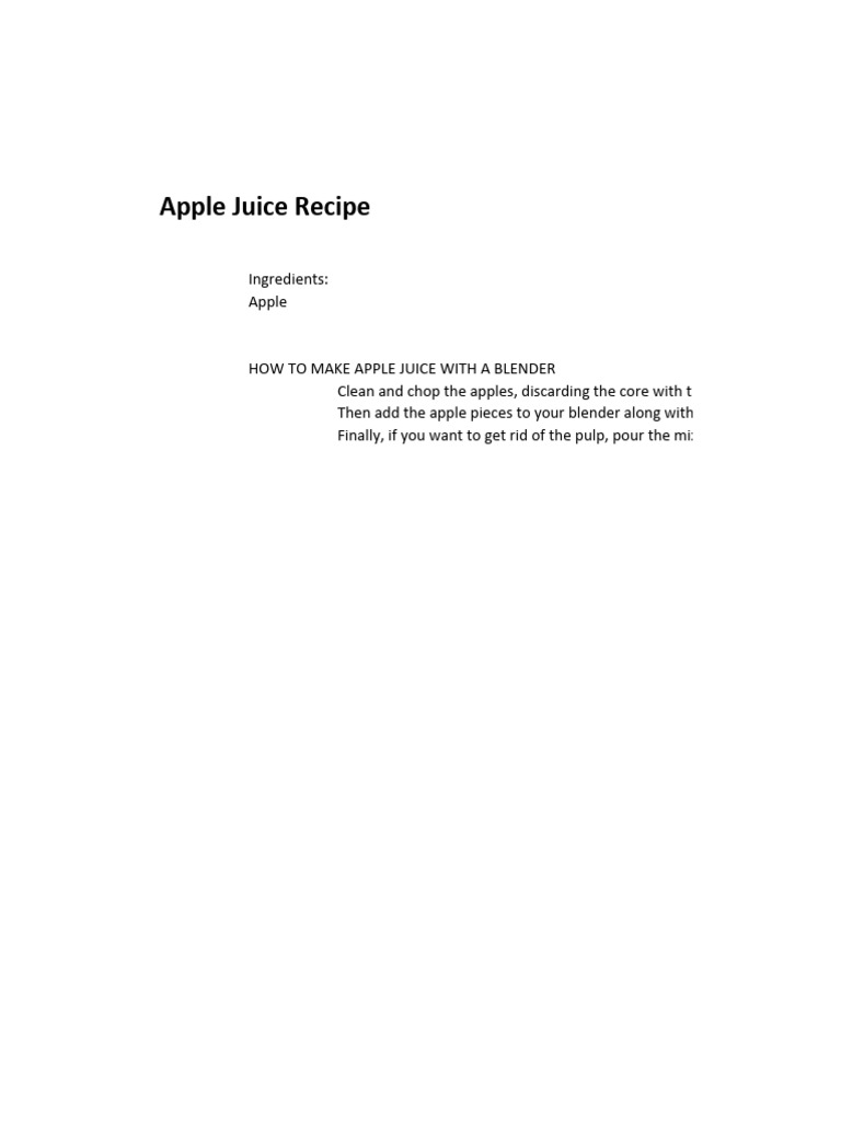 Apple Juice | PDF