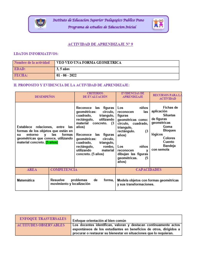 Actividad de Aprendizaje N-9 | PDF | Aprendizaje | Evaluación