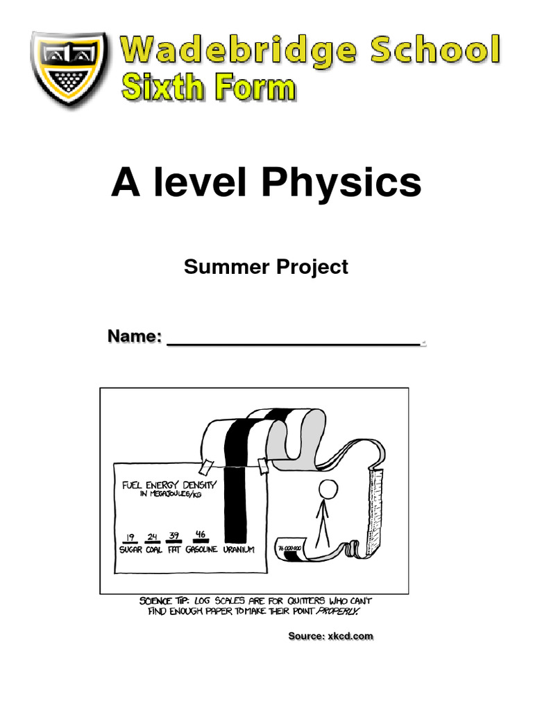AS Physics Summer Project | PDF | Kilogram | International System Of Units