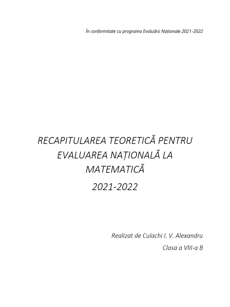 Teorie Matematica | PDF