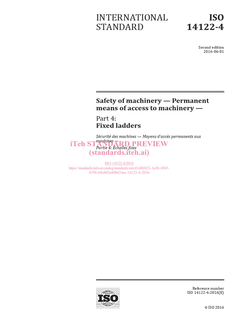 Iso 14122 4 2016 | PDF