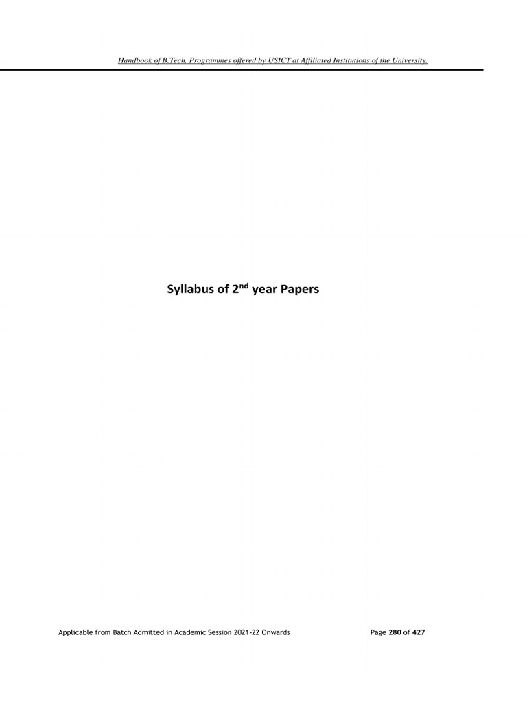 Theory Syllabus Sem 3 | PDF