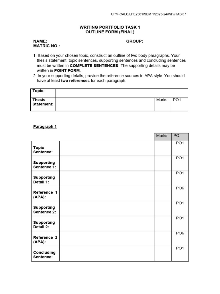 Writing Portfolio Task 1 (Final) | PDF