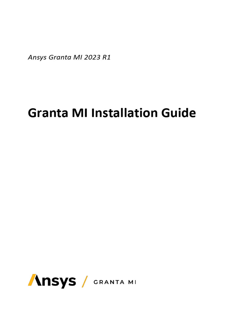 Granta MI 2023 R1 Installation Guide | PDF | Active Directory | Databases