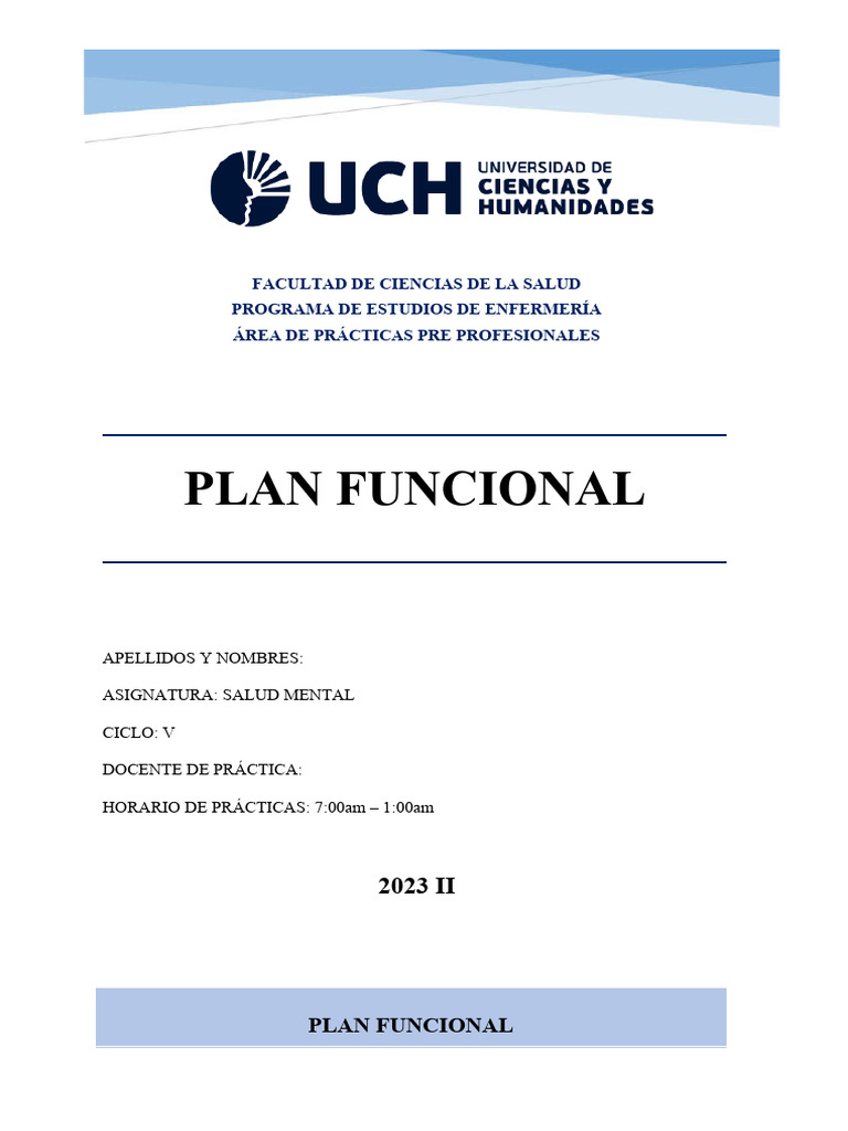 Plan Funcional HVLH | PDF