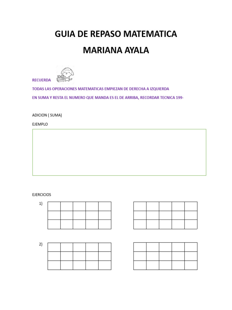 Guia de Repaso Matematica | PDF