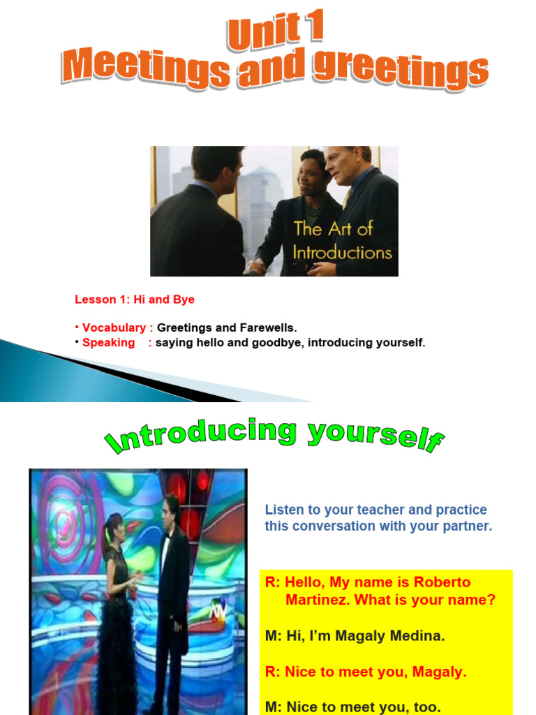 Greetings and Introductions | PDF