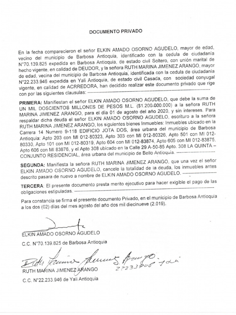 Documento Privado | PDF