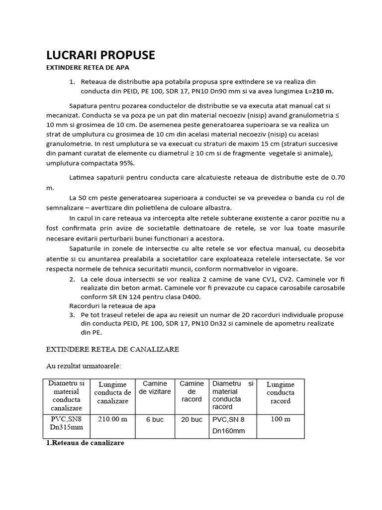 Memoriu Prezentare | PDF