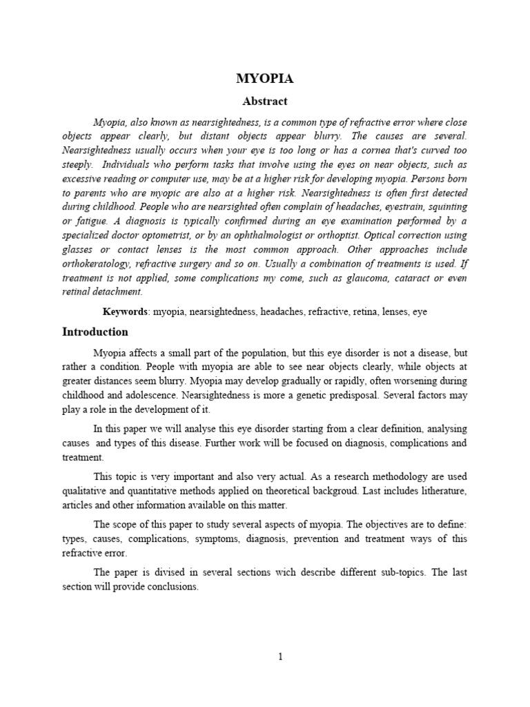Myopia | PDF