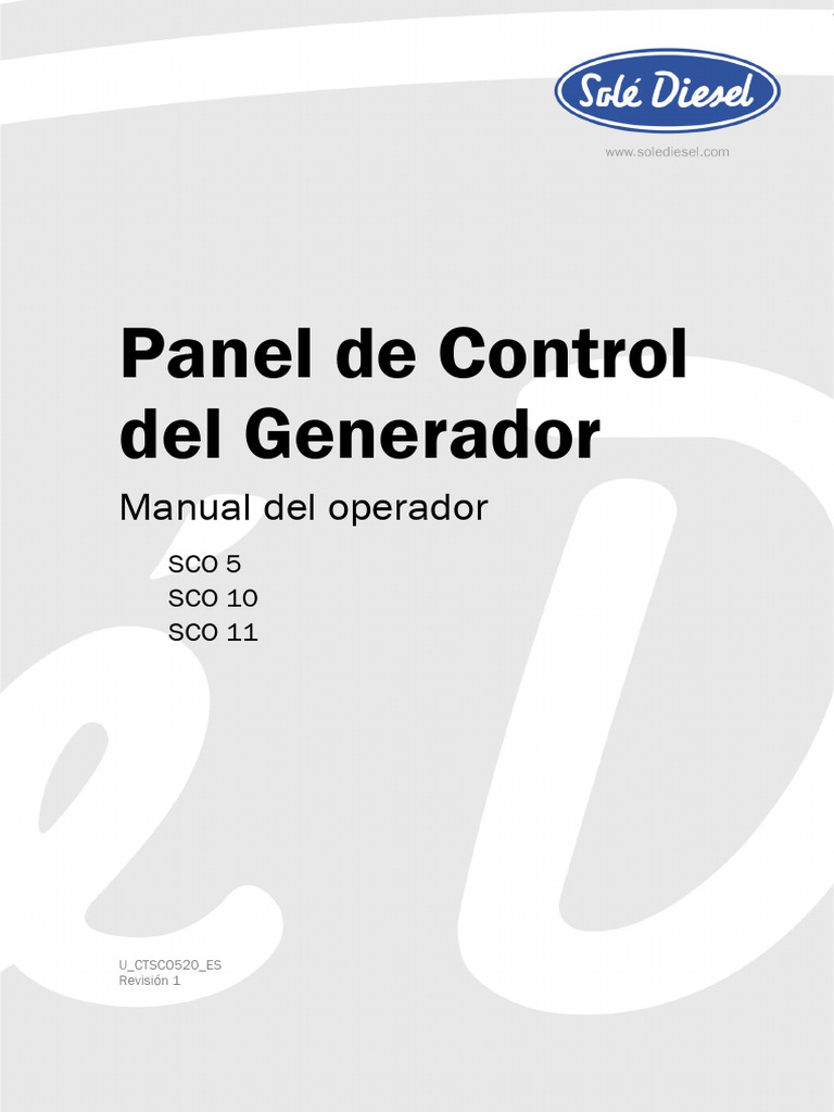 Alarmas y Operación del Generador SCO | PDF | Generador eléctrico ...