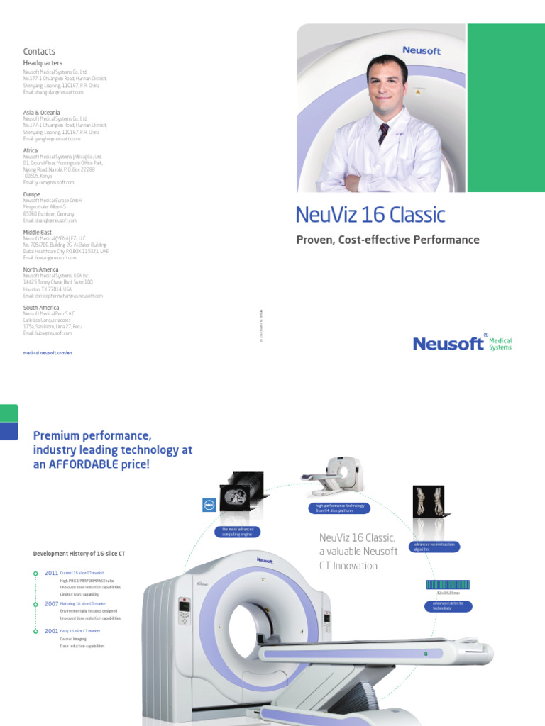 NeuViz 16 Classic Catálogo | PDF | Medical Imaging | X Ray