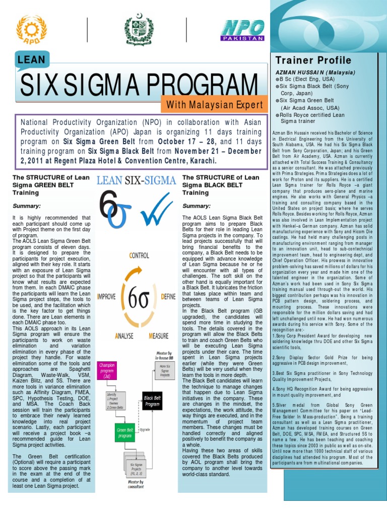 Flyer SS | PDF | Six Sigma | Science
